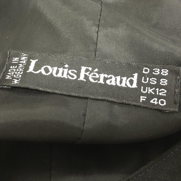 Louis Feraud | Dresses | Louis Feraud Black Midi Wool Classic Coat ...